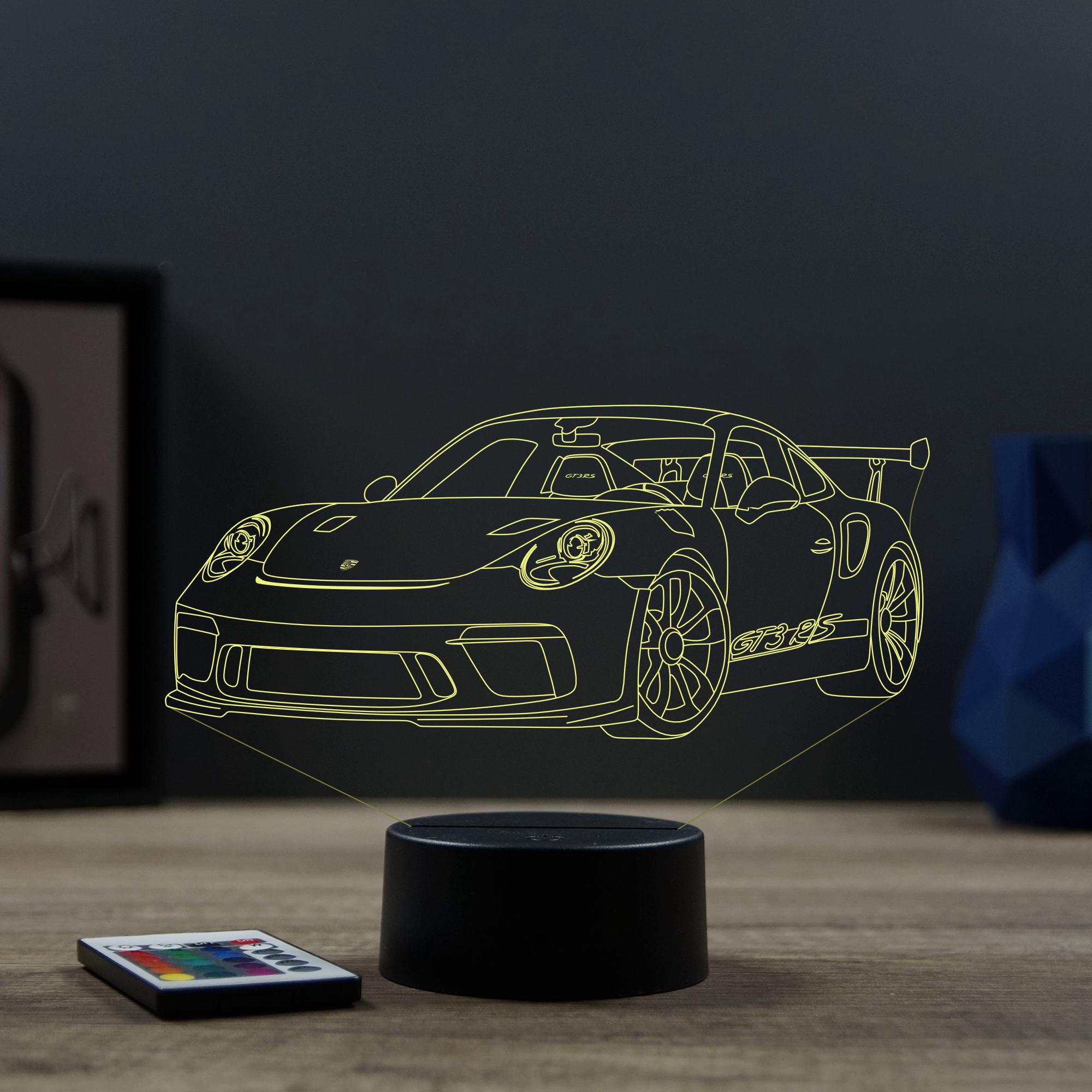 Lampe illusion 3D Porsche 911 GT3 RS